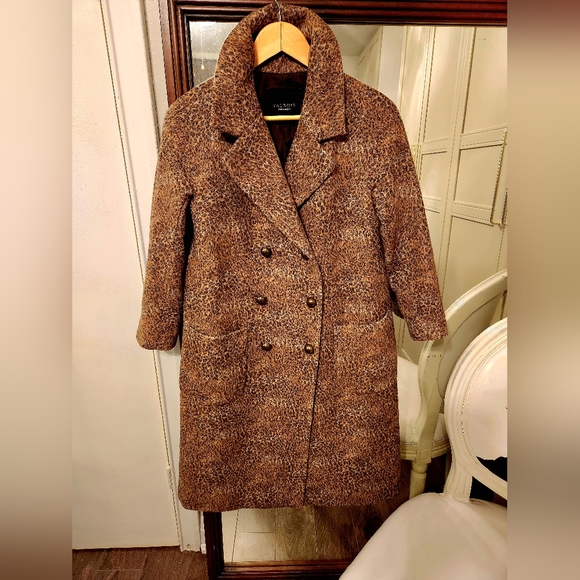 Talbots | Jackets & Coats | Talbots Leopard Long Trench Coat Double ...